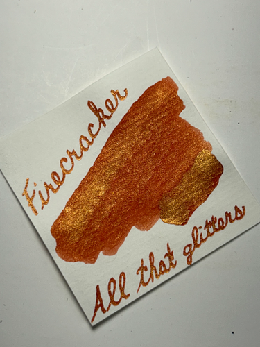 KWZ All That Glitters Fountain Pen Ink 30ml - Firecracker - Shimmer Ink ...