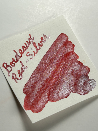 De Atramentis Fountain Pen Ink 45ml - Bordeaux Red-Silver - Pearlescent ...