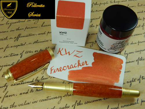 Pollentia Fountain Pen with KWZ Firecracker ink and acrylic #FP10205 ...