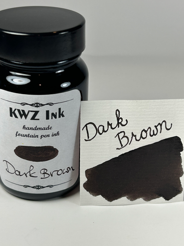 KWZ Fountain Pen Ink 60ml - Dark Brown - Standard Ink | Provincial Mills