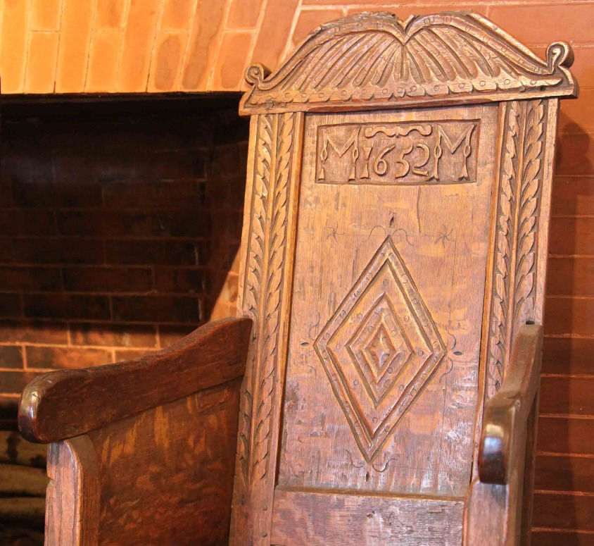 The oldest, American-made dated chair: Michael Metcalf's 1652 white oak ...