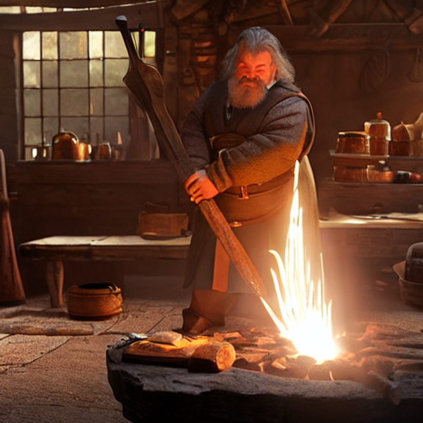 Dwarf Blacksmith NPC for D&D