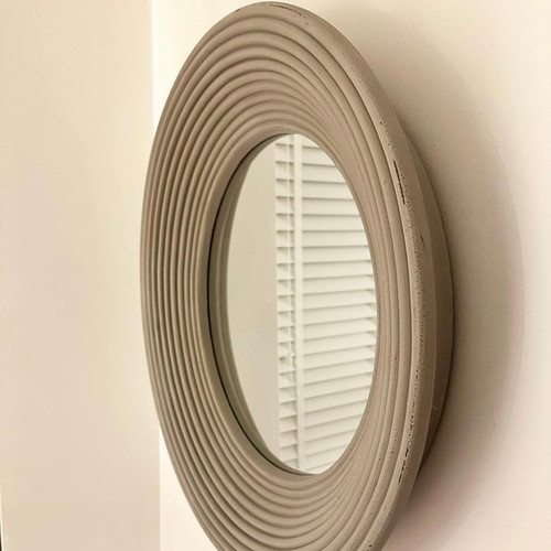 Wilton Grey Round Mirror | Champagne & Ginger