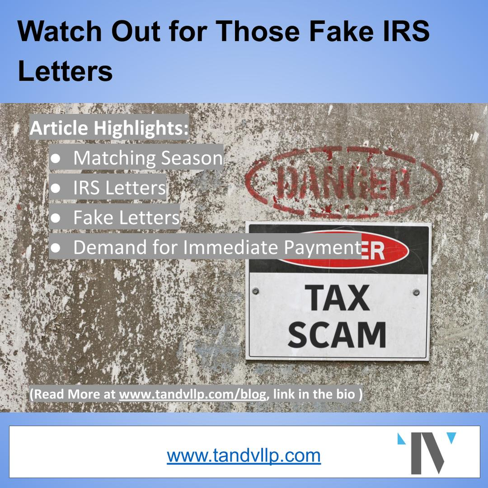 Watch Out for Those Fake IRS Letters