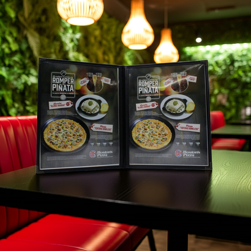 Funda para Menú Rígido CARTA de Vinil Transparente 4 Vistas | Porta ...