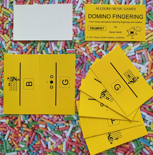 Domino Fingering Trumpet card game (Digital Download) | Allegro Publishing