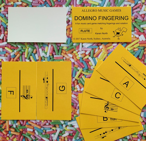 Domino Fingering Flute card game (Digital Download) | Allegro Publishing