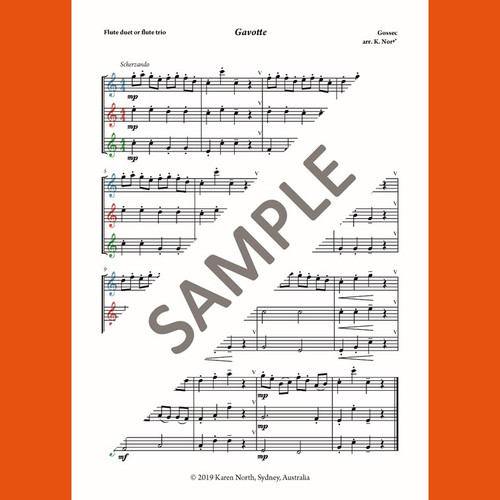 Gavotte by Gossec (Digital Download) | Allegro Publishing