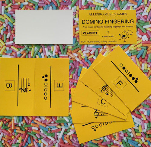 Domino Fingering Clarinet card game (Digital Download) | Allegro Publishing