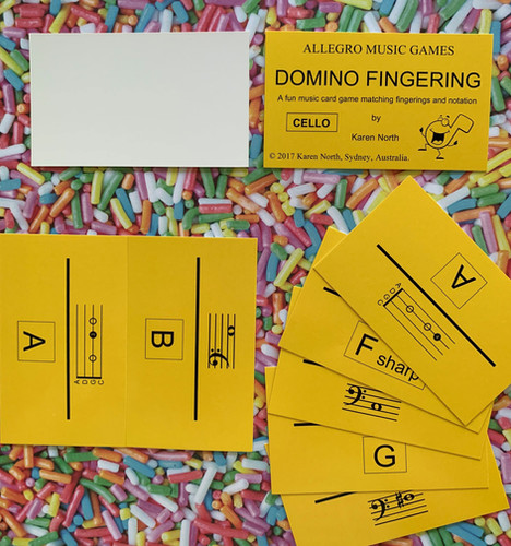 Domino Fingering Cello card game (Digital Download) | Allegro Publishing