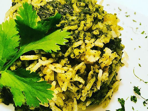 palak rice