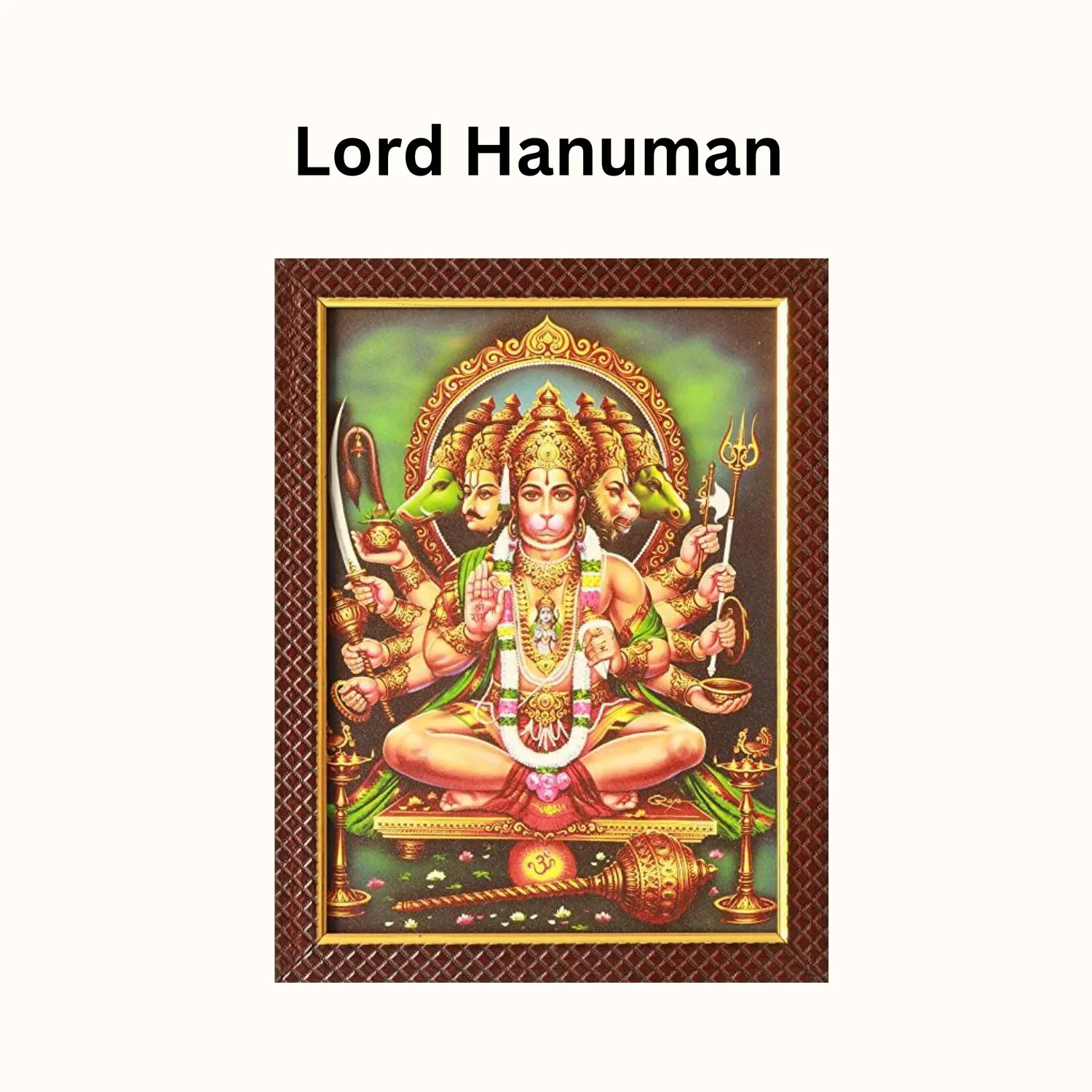 God Panchamukha Hanuman / Anjaneya Photo Frame | Paljji Handicrafts