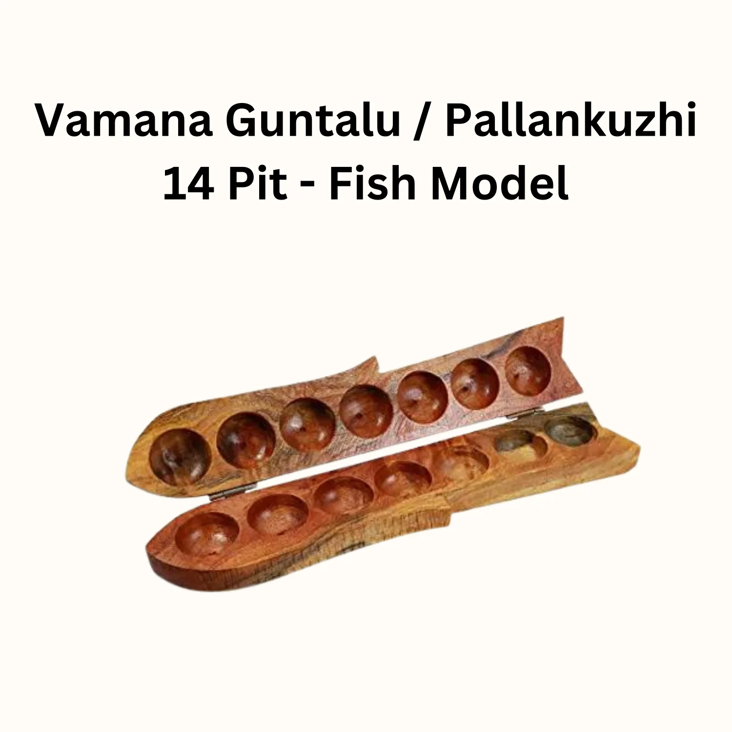 Vamana Guntalu/Pallanghuzi /Mancala Wooden Board Game - Fish Model ...