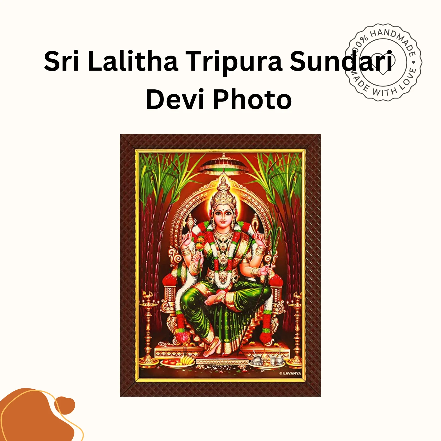 Lalitha Devi for Pooja Tripura Sundari Mata Wall Painting Framed Home ...