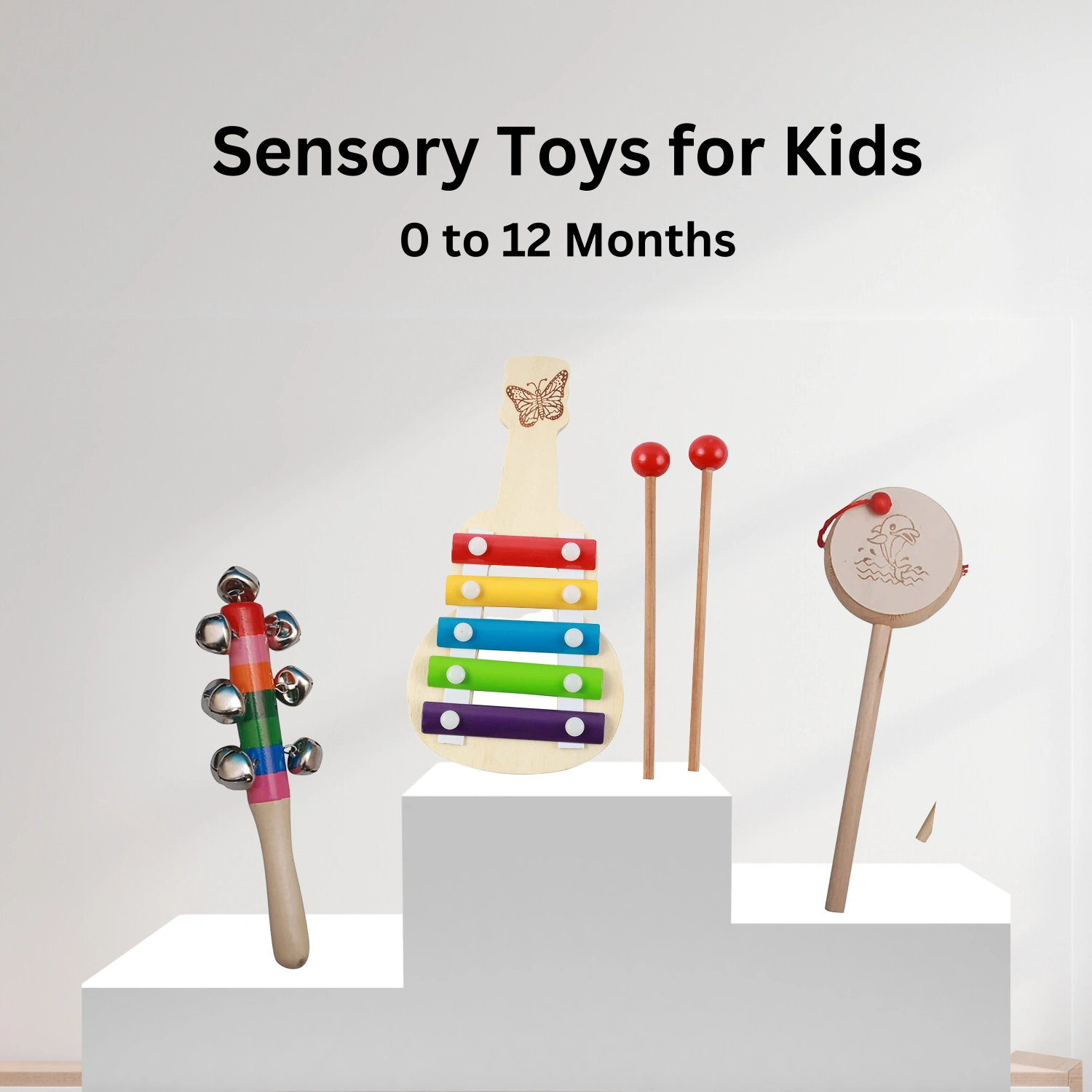 Non Toxic Wooden Rattles for Baby/Infants ( 0 to 6 to 12 Months) - Set ...