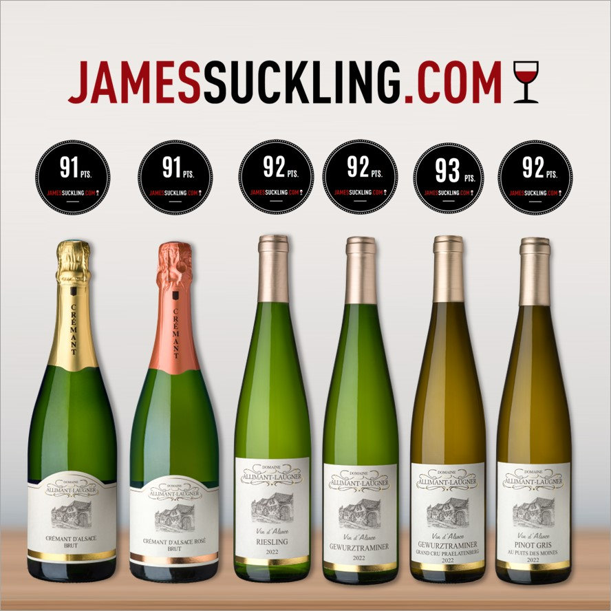 Six wines rated by James Suckling