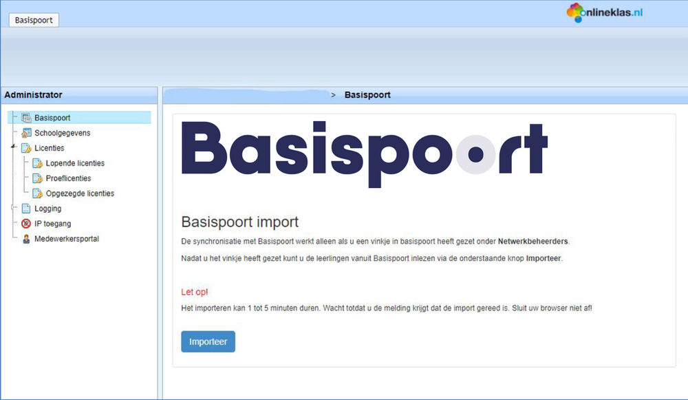 Basispoort synchronisatie