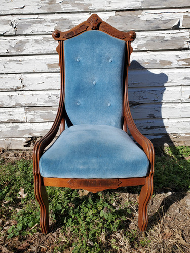 Powder Blue Parlor Chair | Velvet Willow Premiu