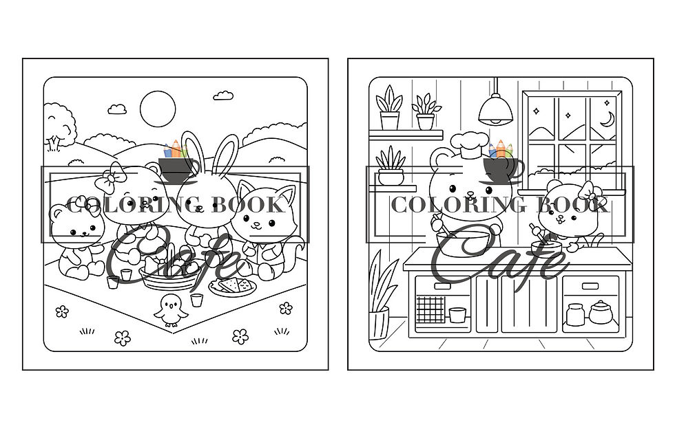 cuddly friends coloring book pages