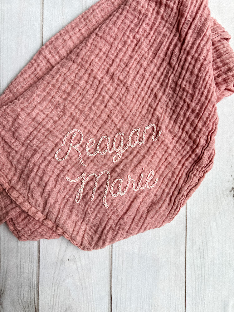 Hand-Embroidered Swaddle Tutorial