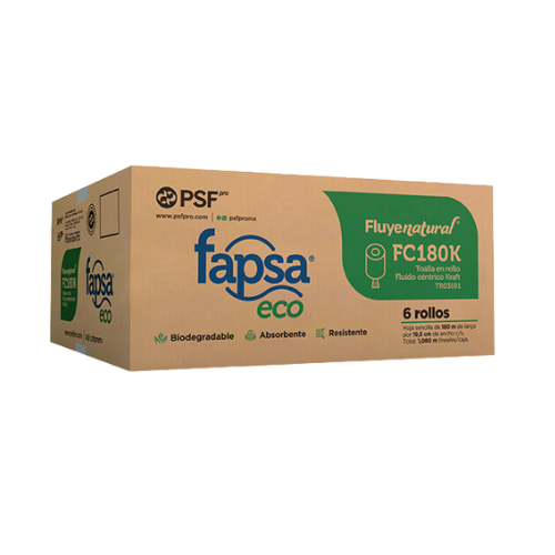 FAPSA ECO FC180 KRAFT - Toalla en rollo, fluido céntrico, KRAFT (Caja 6 ...