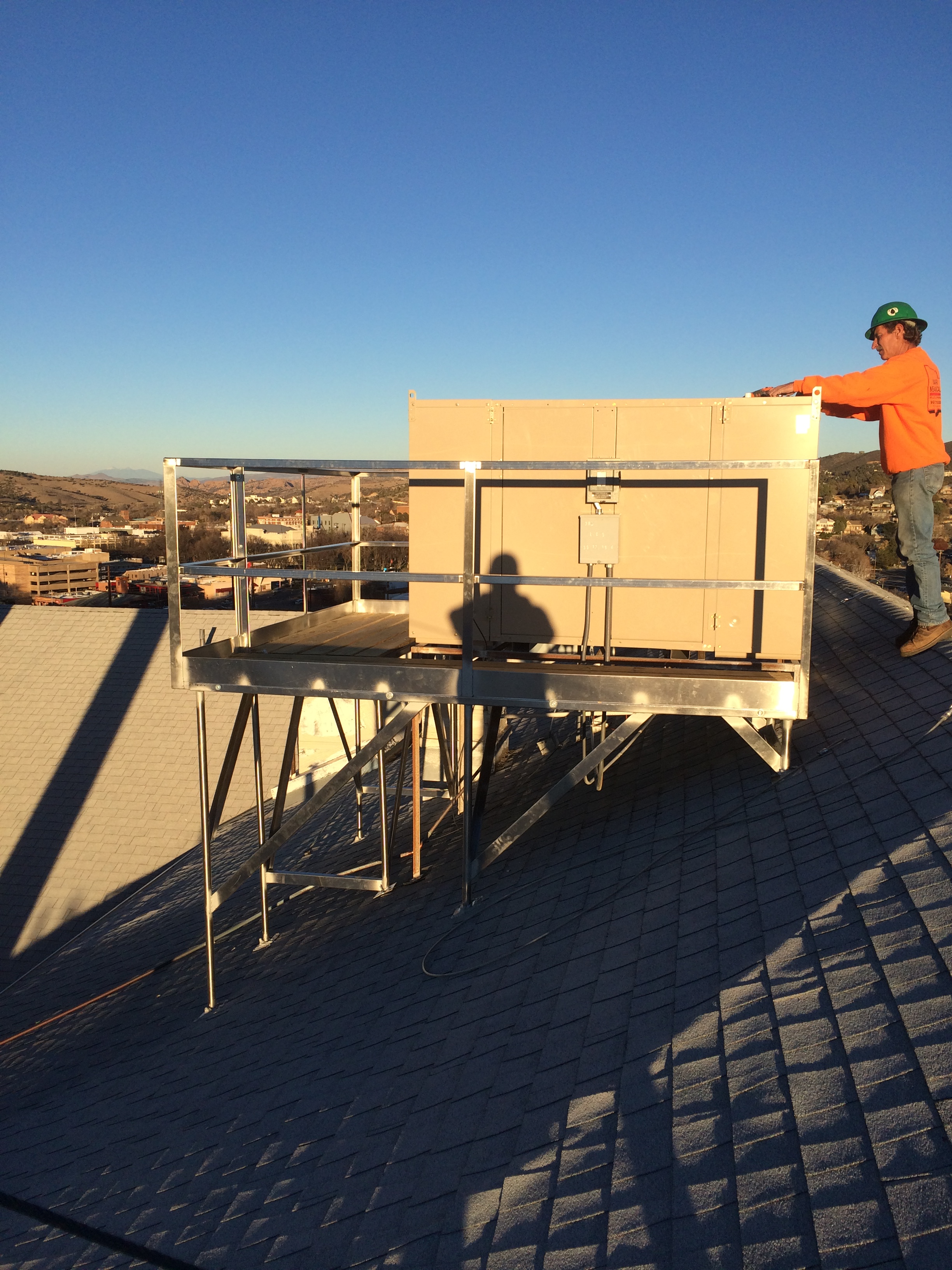 PRSP roof platforms for sloped or pitched roofs
