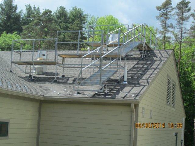 PRSP roof platforms for sloped or pitched roofs