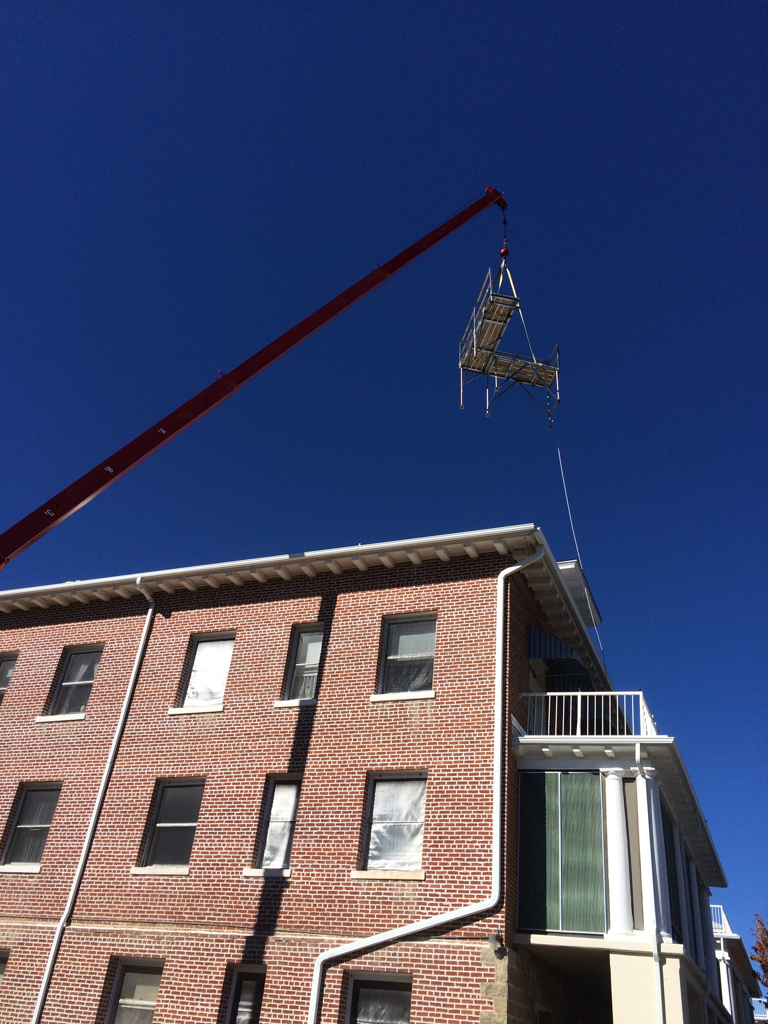 PRSP roof platforms for sloped or pitched roofs