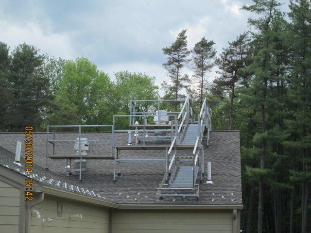 PRSP roof platforms for sloped or pitched roofs