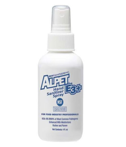 Alpet E3 Plus Hand Sanitizer Spray 48x4 oz bottles (finger-activated ...