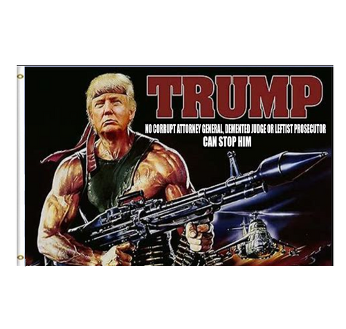 Trump Rambo Flag: 3 ft x 5 ft | The MAGA Mall