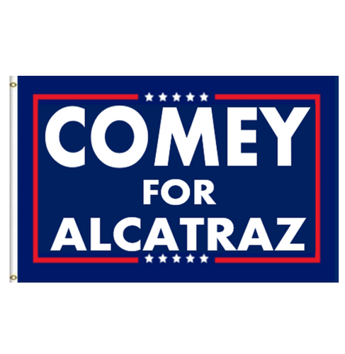 Comey For Alcatraz Flag: 3 ft x 5 ft | The MAGA Mall