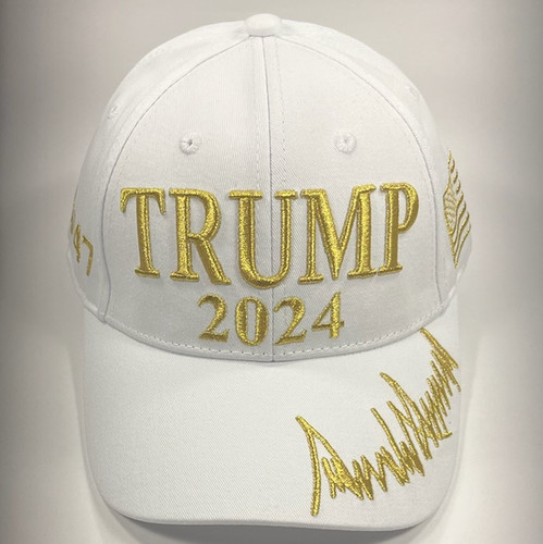 Gold Trump 2024 Cap - Available in Black and White | The MAGA Mall