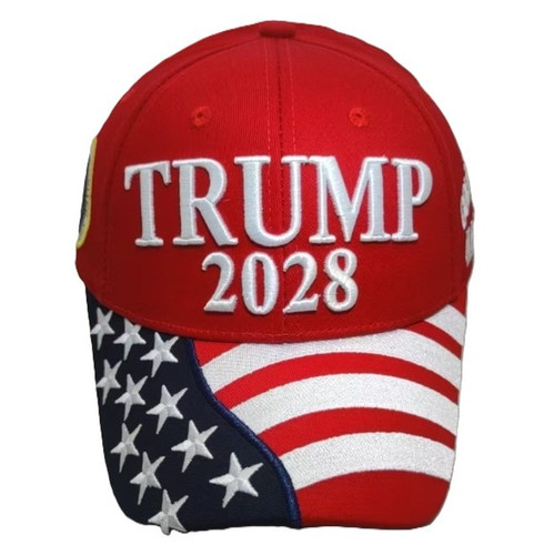 Trump 2028 American Flag Cap - Available in Red, White or Blue | The ...