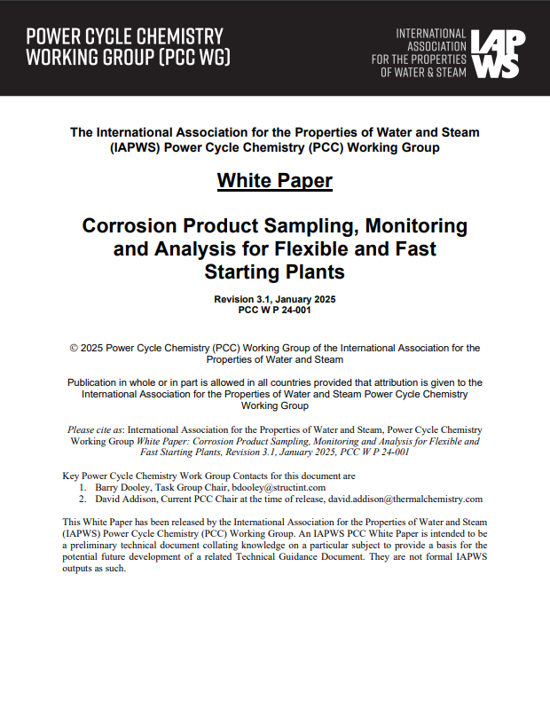 IAPWS Corrosion Product Sampling White Paper