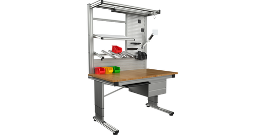 Ergonomic Work Benches with Lifting Columns | Aluminum Profiles