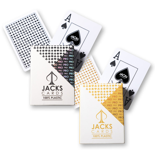Jacks Pro Playing Cards - Black / Gold (2 Decks) | Pozy