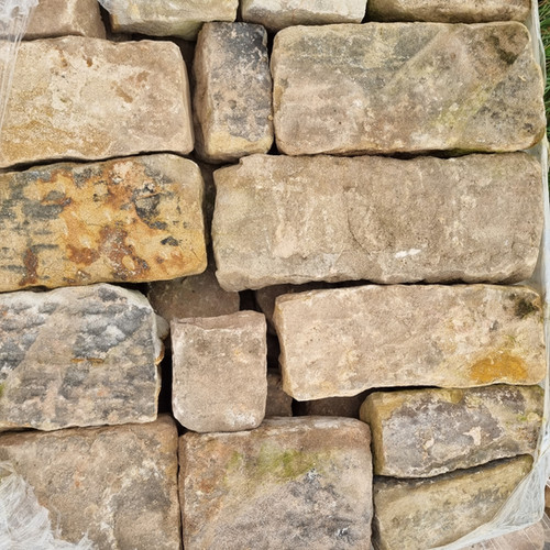 Reclaimed Harrogate Plompton Gritstone Punch Face Walling | Stone Services