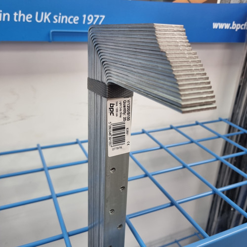 Light Duty Galvanised Vertical Restraint Strap 1200mm Bent 100mm ...