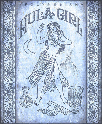 Hula GirlAs I Remember | ricksharpart Rick Sharp Vintage Art