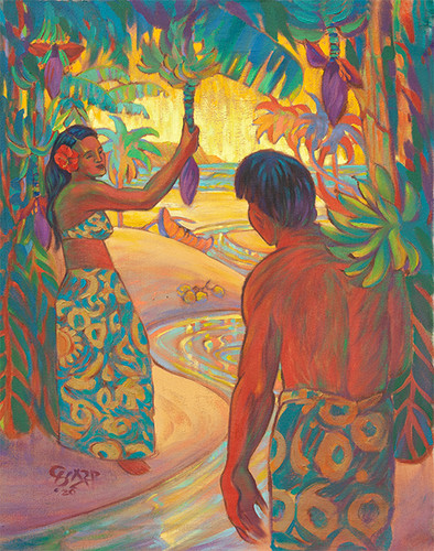 Cutting BananasAs I Remember | ricksharpart Rick Sharp Vintage Art