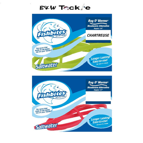 Fishbites Bag O' Worms - Bloodworm - Saltwater - 3 Strips - Longer ...
