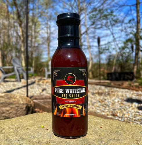 Pure Whitetail Sweet & Smokey BBQ Sauce 12 oz | B&W Tackle