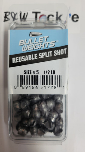Bullet Weights Reusable Split Shot 1/2 pound box sinkers | B&W Tackle