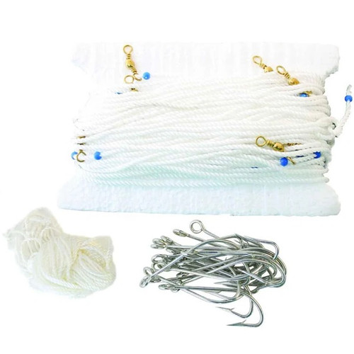 H&H Trot Line - 100' with 20 3/0 Circle Hooks & Swivels | B&W Tackle