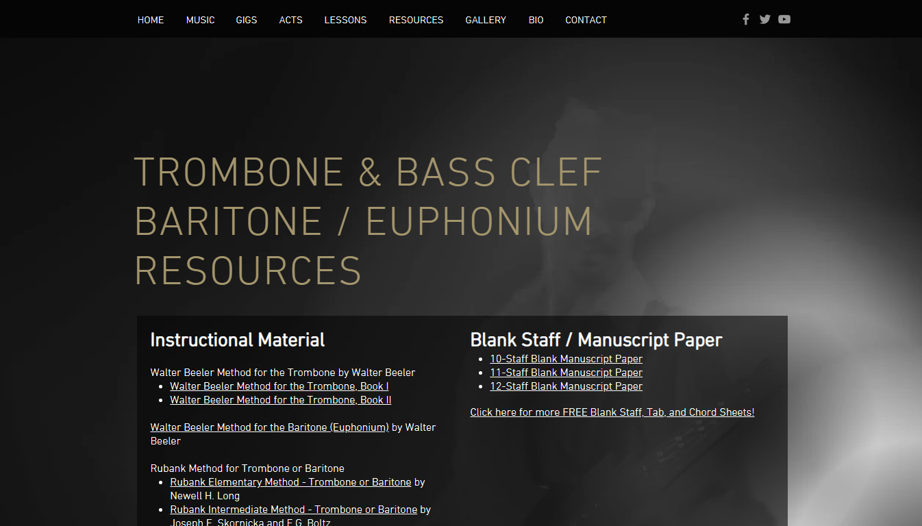 TROMBONE & BASS CLEF BARITONE/EUPHONIUM RESOURCES | Q Kiser