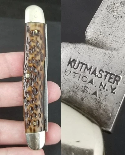 Kutmaster Utica NY "V" muskrat pocket knife | Knife Trading Post