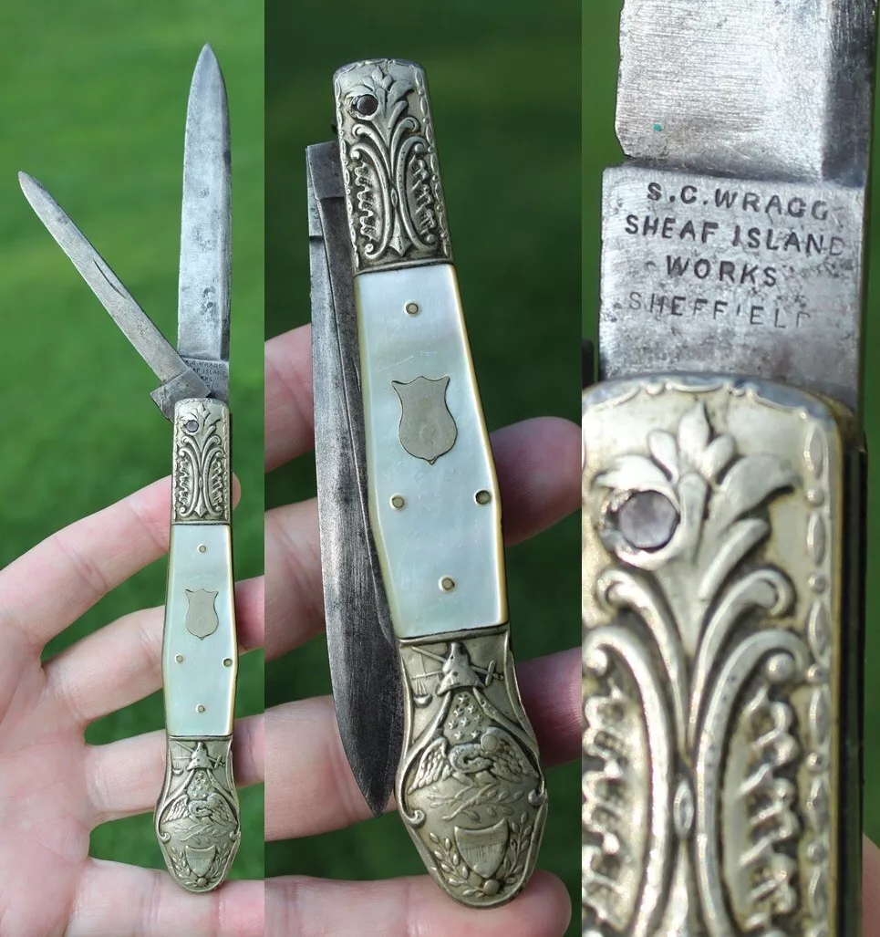 S.C. Wragg Sheaf Island Works pocket knife 1830-1850 | Knife Trading Post