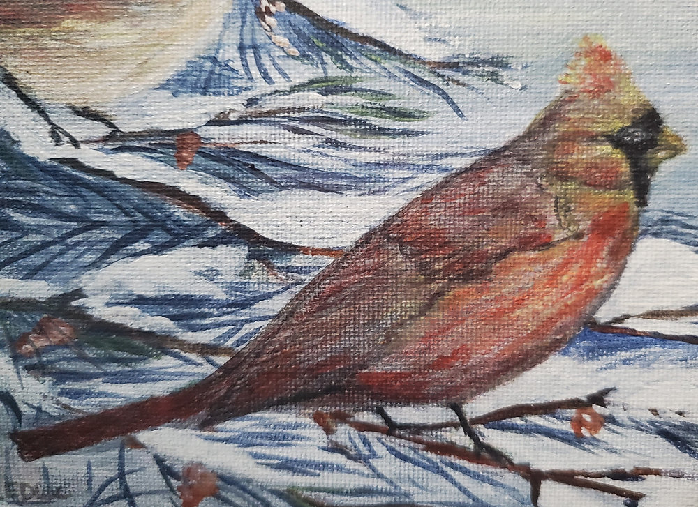 Lencten (Spring) Songbird: Red-and-White Hymn for a New Day