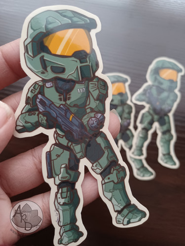 Master Chief Sticker | Ambrosia Rae Designs